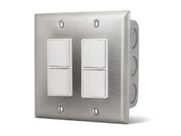 Infratech Flush Mount In-Wall Dual Stacked Duplex Switch