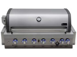 Mont Alpi 44-Inch Built-In Grill | 6-Burner Outdoor BBQ | Stainless Steel
