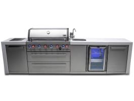 MAi805-DBEV Mont Alpi Natural Gas, Propane Grill BBQ Island | 132 ...