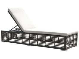 Panama Jack Graphite Wicker Cushion Outdoor Chaise Lounge