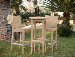 Panama Jack 3-Piece Austin Wicker Pub Table Set