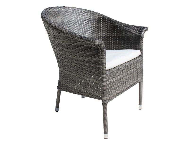 Hospitality Rattan Spectrum Wicker Stackable Outdoor Dining Arm Chair ...