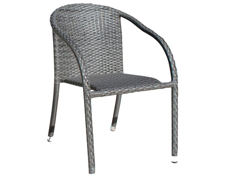 Hospitality Rattan Spectrum Wicker Stackable Outdoor Dining Arm Chair
