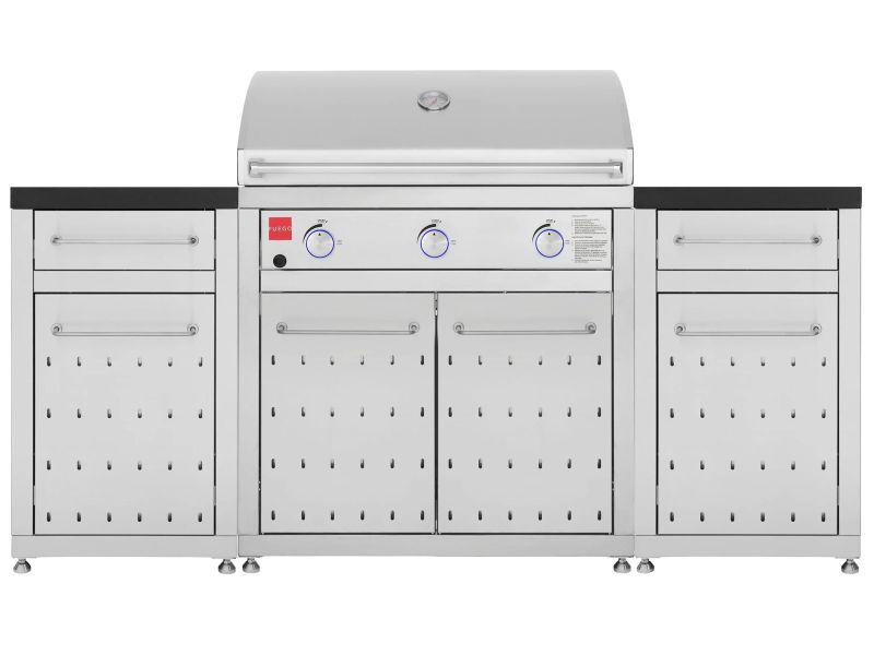 FMOD-03F Fuego Living Natural Gas, Propane Grill BBQ Island | 76" Width ...